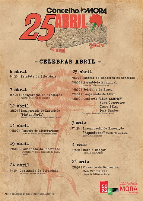 Comemora Es Anos Do De Abril Portal Institucional Do Munic Pio