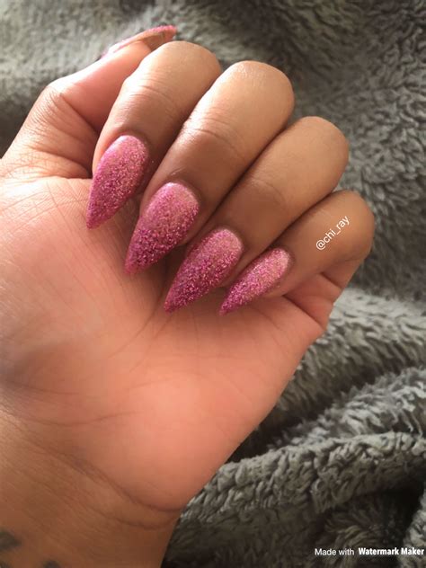 Pink Glitter Ombr Nails Stiletto Nails Glam Paintobsessed Ombre