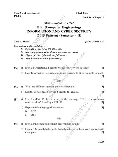information and cyber security pdf encryption computer security