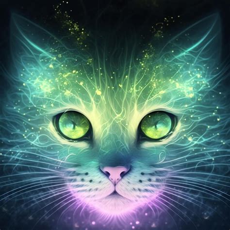 Fondo Abstracto Lindo Gato Foto Premium