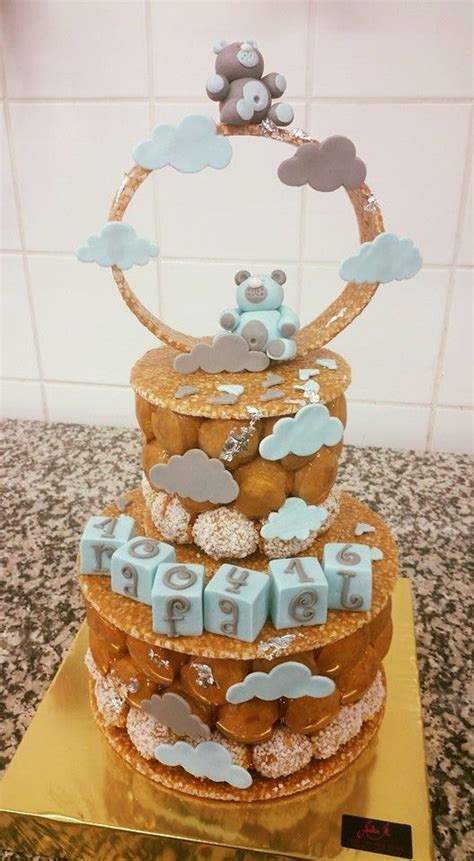 Piece montee bapteme Gateau bapteme Pièce montée baptême garçon