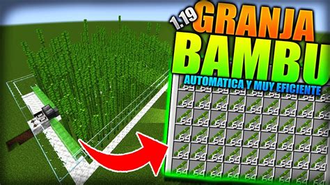 COMO HACER Una GRANJA De BAMBU AUTOMATICA PARA MINECRAFT 1 19 YouTube