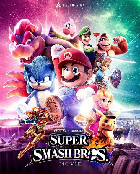 Agt Design On Instagram Super Smash Bros Movie Concept Poster By