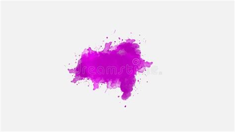 Pink Color Watercolor Paint Brush Stroke Ink Splash Transition Stock