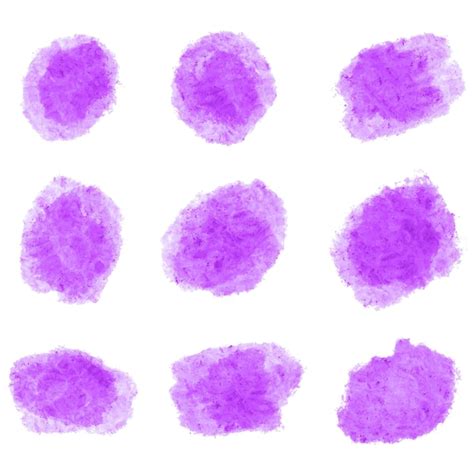 Mão desenhar design de aquarela de respingo circular roxo Vetor Grátis
