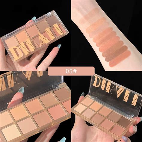 Palette Maquillage de fards à paupières 10 couleurs nacré mat terre