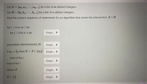 solved let a [a0 a1 ⋯ am−1] be a list of m distinct