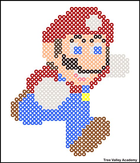 Mario Mushroom Perler Pattern