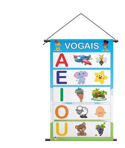 Banner Pedagógico Escolar Vogais