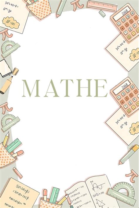 Mathe Deckblatt Mathe Deckblatt Deckblatt Deckblatt Schule The Best