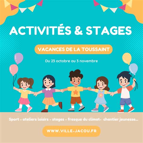 Programme des activités jeunesse vacances de la toussaint Ville de