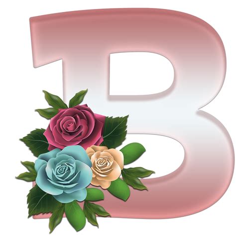 Sussurro De Amor Alfabeto Decorativo Png Rosas Coloridas