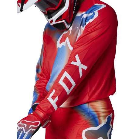Maillot Cross Fox Toxsyk Rouge Fluo Maillot Moto Cross Fox Rouge