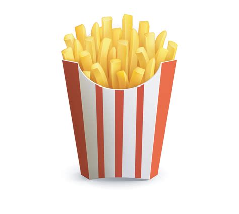Papas Fritas En Una Caja De Dibujos Animados Vetores Desenho Design