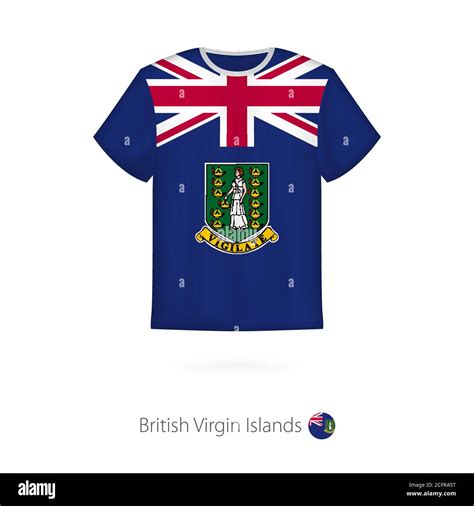 T Shirt Design With Flag Of British Virgin Islands T Shirt Vector