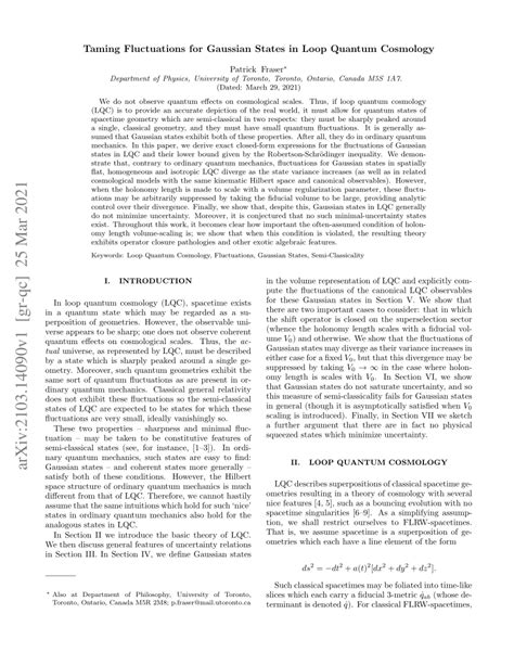 pdf taming fluctuations for gaussian states in loop quantum cosmology