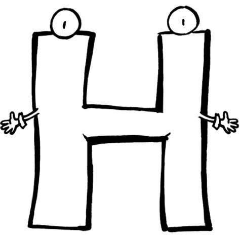 Kostenlose Malvorlage Buchstaben Lernen Buchstabe H Zum Ausmalen