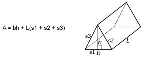 triangular prism surface area formula examples