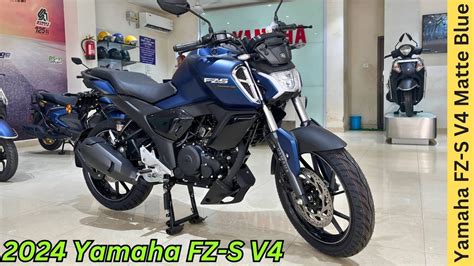 2024 Yamaha FZ S V4 Matte Blue Colour Model Full Detailed Review