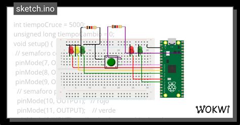 semaforo y peaton wokwi esp32 stm32 arduino simulator
