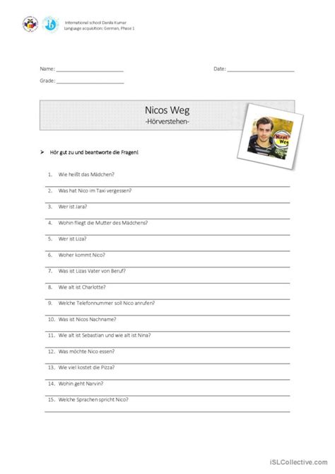 Nicos Weg English ESL Worksheets Pdf Doc