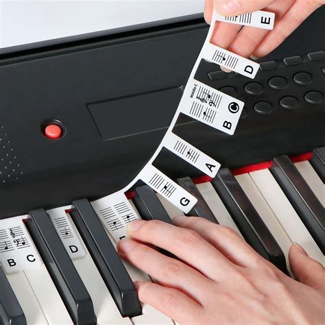 Snapklik Removable Piano Keyboard Note Labels For 61 Key Full