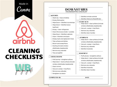 Printable Airbnb Checklist Template