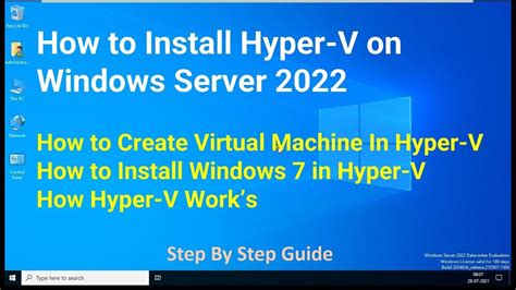 How To Install Hyper V Nested Virtualization On Windows Server 2022