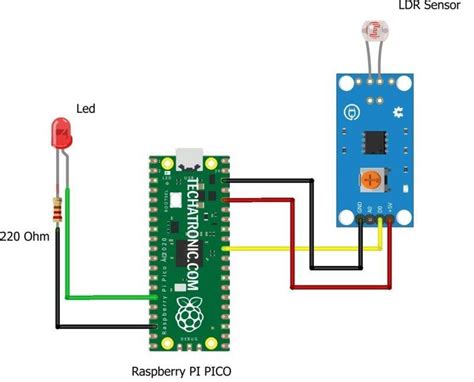 ldr with raspberry pi pico raspi pico ldr sensor
