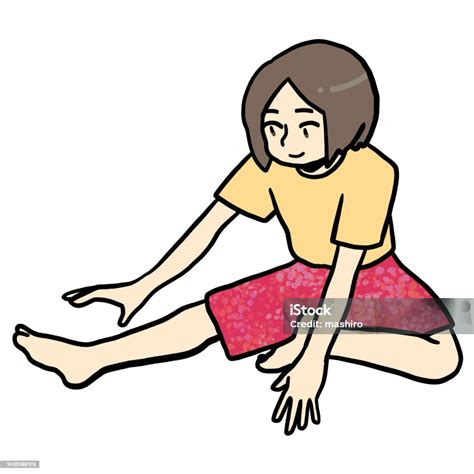 A Woman Who Spreads Her Legs And Stretches Her Legs Stock Illustration Download Image Now Istock