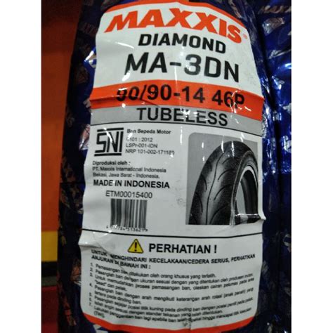 Jual Ban Maxxis Diamond 3DN Uk 90 90 14 Ring 14 Tubeless MA 3DN For Ban