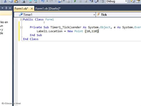 visual basic uso de timer y movimiento youtube
