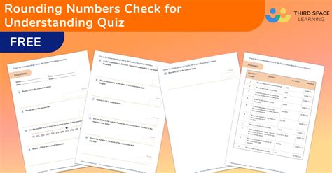 FREE Rounding Numbers Check For Understanding Third Space Learning