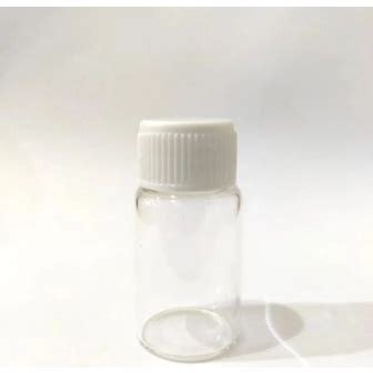 Jual Botol Kaca Clear 10 Ml Tutup Ulir Putih Shopee Indonesia