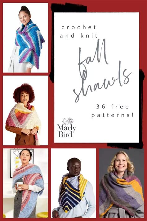 36 FREE Knit And Crochet Fall Shawls Patterns Marly Bird Crochet Fall