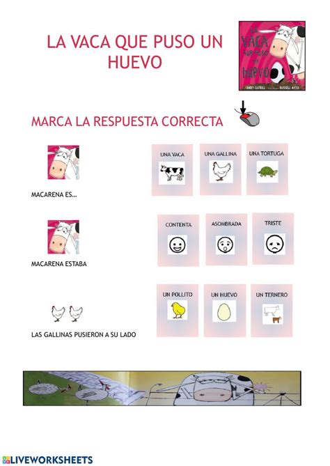 Cuadernillo La Vaca Que Puso Un Huevo Nivel Worksheet Shopping