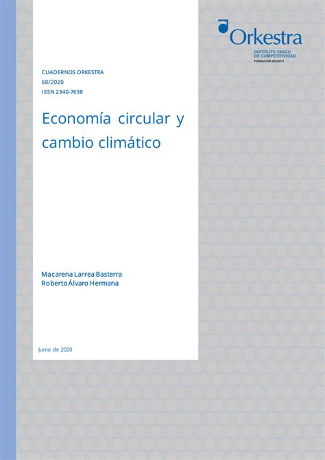 PDF ECONOMÍA CIRCULAR Y CAMBIO CLIMÁTICO CUADERNOS ORKESTRA