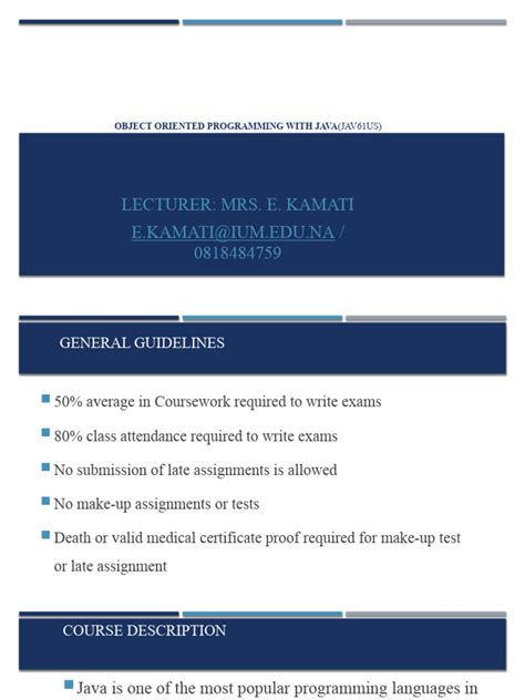 lecture 1 introduction to object oriented programming approach download free pdf object