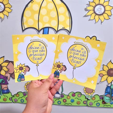 Kit Setembro Amarelo Painel Viseira E Lembrancinhas