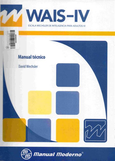 Manual T Cnico Wais Iv Escala Wechsler De Inteligencia Para Adultos