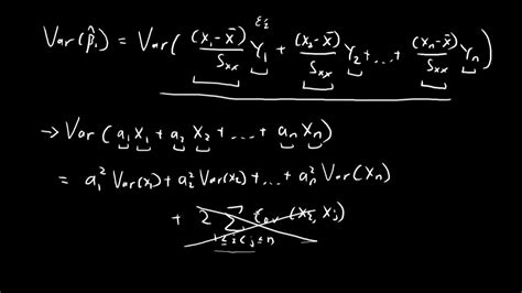 variance of least squares estimators part 1 simple linear regression youtube
