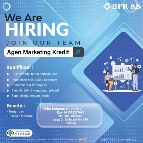 Lowongan Kerja Agen Marketing Kredit Di BPR KS LokerBandung Id