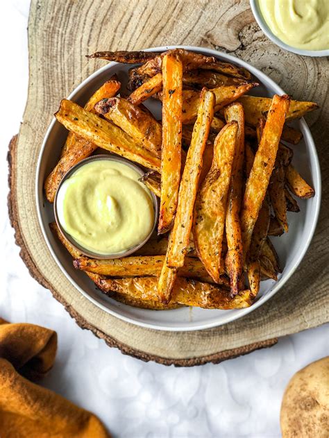 Patatas Fritas Al Horno Con Ajonesa Saludable Saboreanda