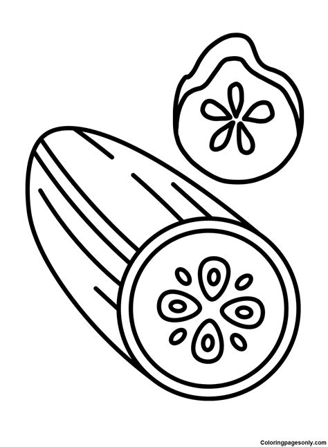 5 Dibujos De Pepino Para Colorear