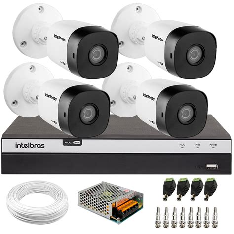 Kit 4 Câmeras de Segurança Full HD Intelbras VHD 1220 B G6 DVR