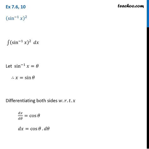 Integrate Sin X Sine Inverse X Chapter Class