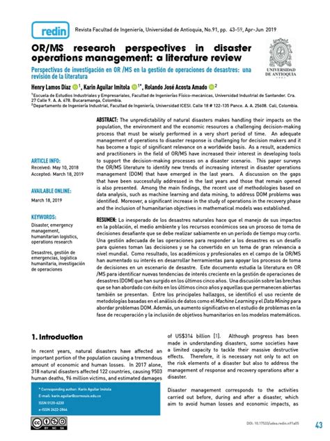 articulo redin pdf pdf mathematical optimization decision support system