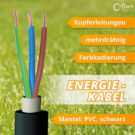 NYY J Erdkabel 50m 100m Starkstromkabel Erdleitung 3x1 5 3x2 5 5x1 5