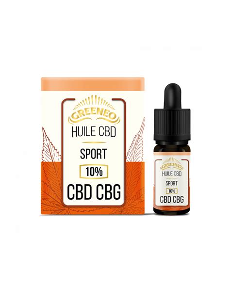 Huile De CBD CBG 10 Greeneo Sport Ouest Coast CBD