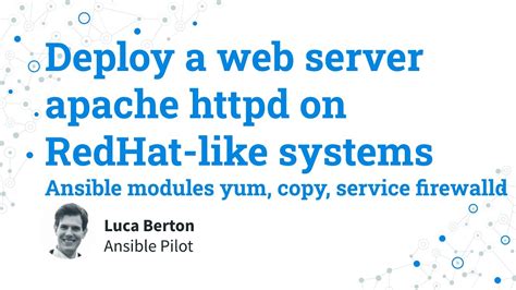 Deploy A Web Server Apache Httpd On Redhat Like Systems Ansible Yum